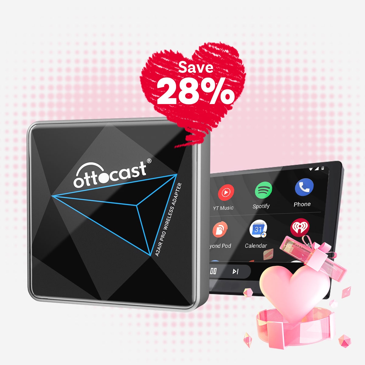 A2Air Pro Wireless Android Auto Adapter - Ottocast