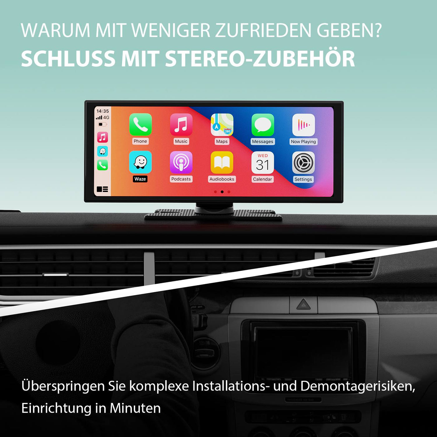 Ottocast® Screen Flow Wireless CarPlay & Android Auto Display